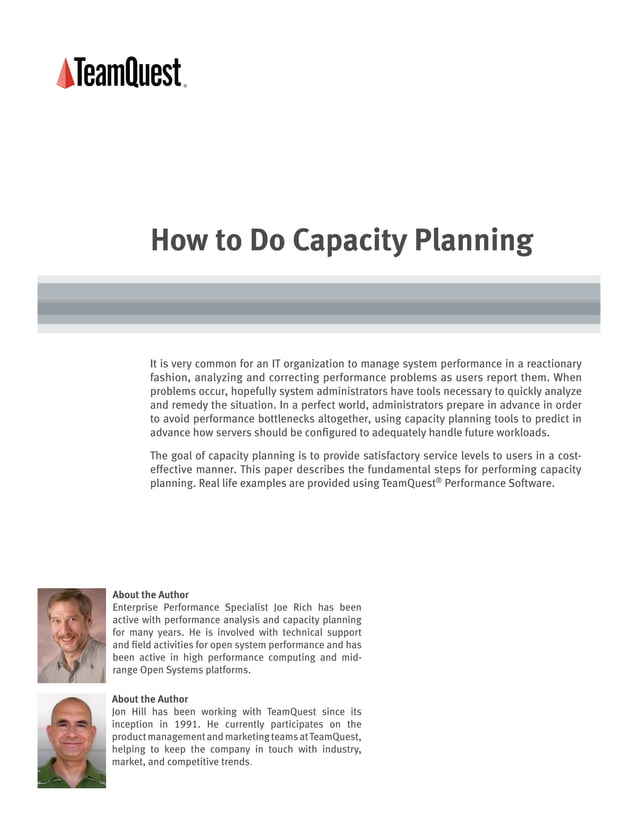 How to Do Capacity Planning | PDF