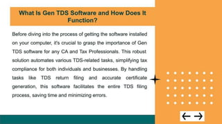Easy Way to Download and Set Up Gen TDS Software on Your Computer | PDF