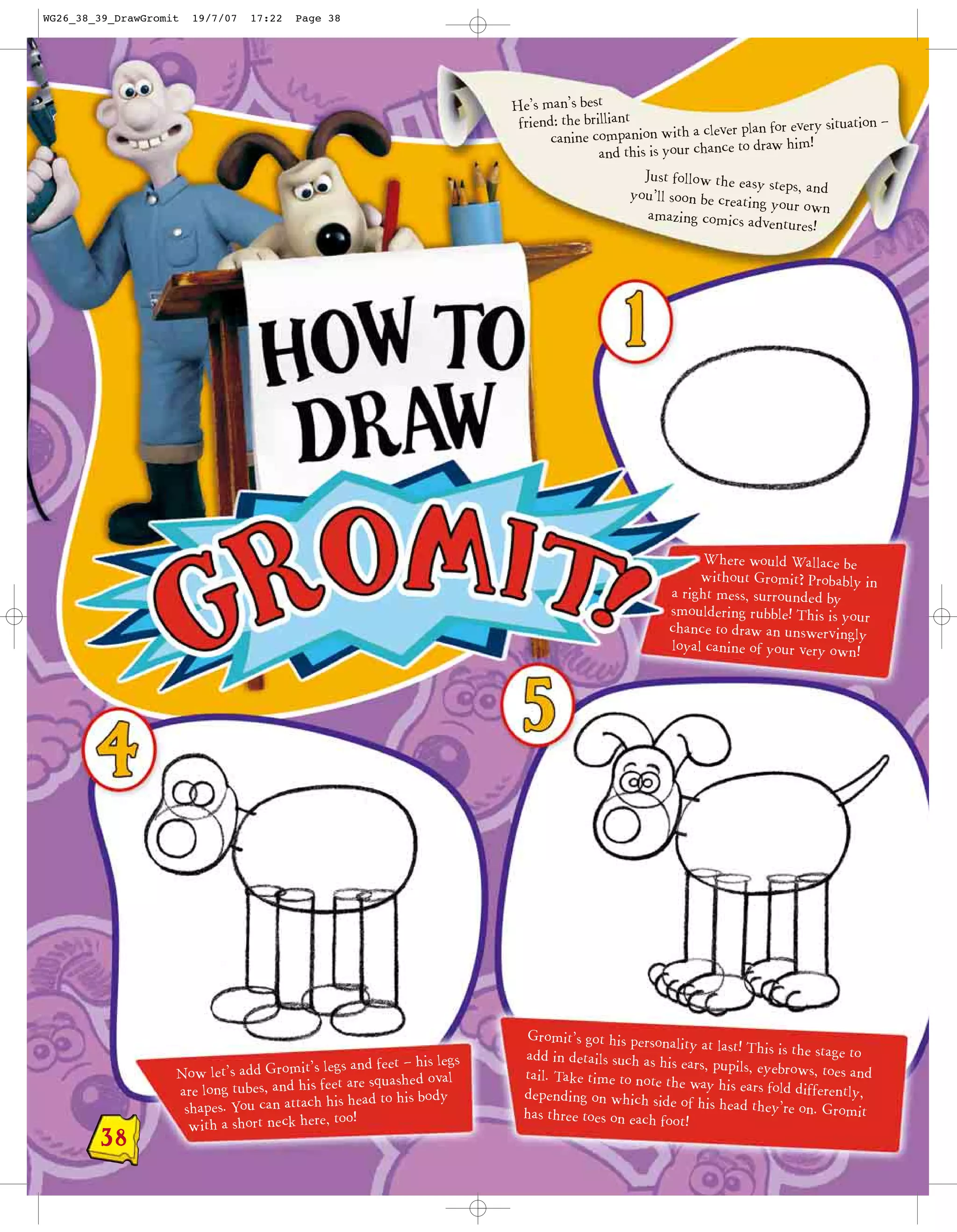 How To Draw Gromit | PDF