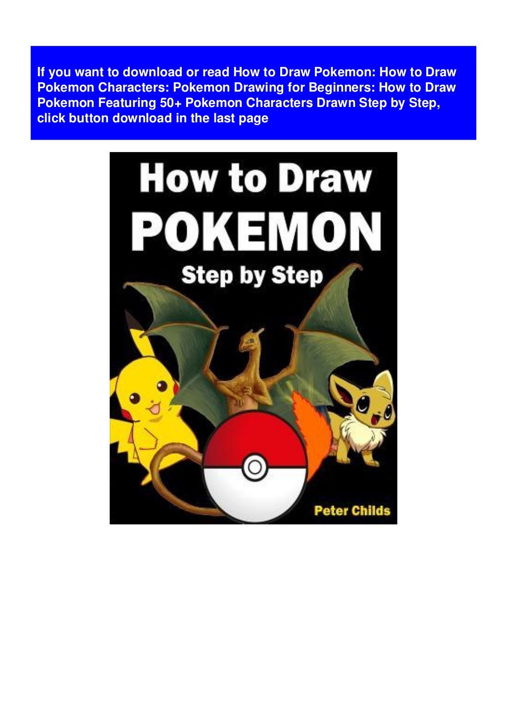 How to Draw Pokemon: How to Draw Pokemon Characters: Pokemon Drawing ...