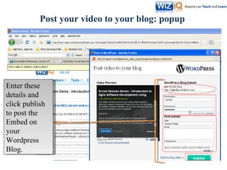 WiZiQ Virtual Classroom Embed for Wordpress | PPT