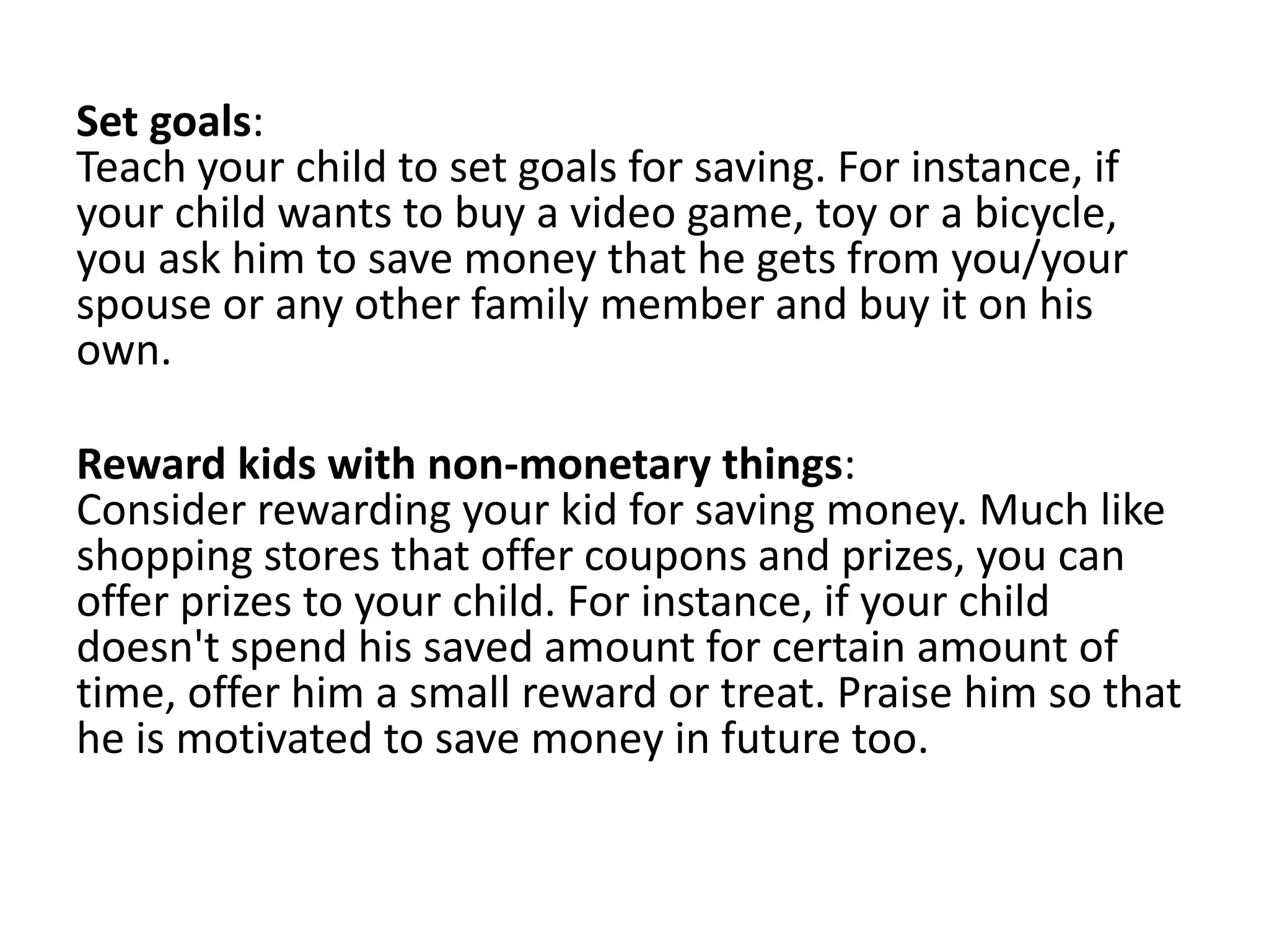 How to Encourage Your Kids to Save Money | PDF