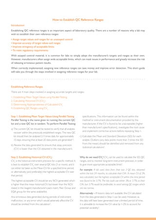 How to establish QC reference ranges - Randox QC Educational Guide | PDF
