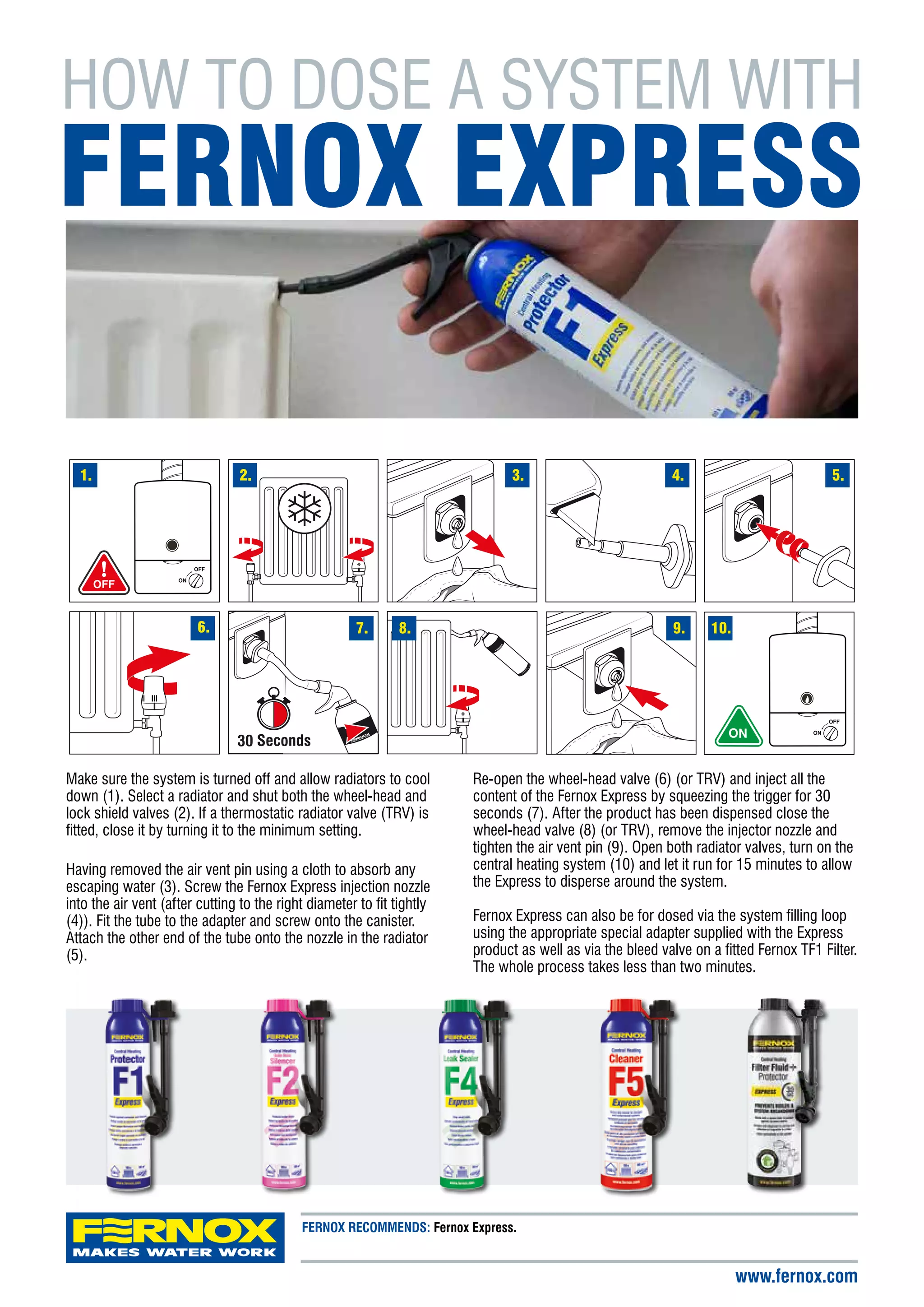How to Dose A Central Heating System with Fernox Express | PDF