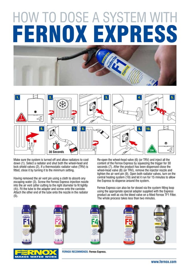 How to Dose A Central Heating System with Fernox Express | PDF