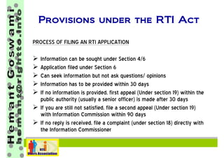 How to File RTI Application - Hemant Goswami | PPT