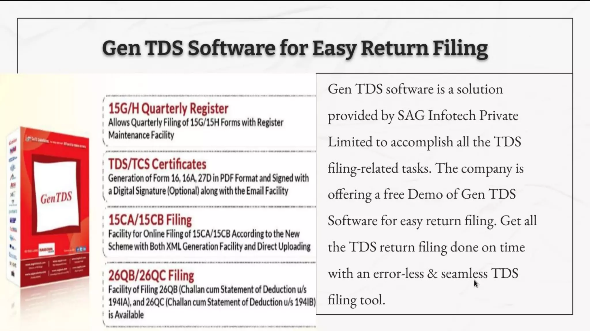 Simple Guide to Filing TDS Returns Via Using Gen TDS Software | PDF