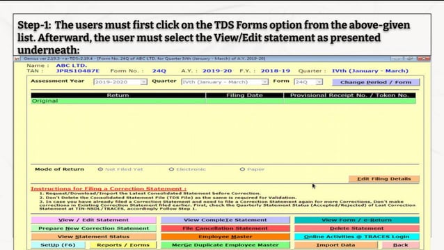 Simple Guide to Filing TDS Returns Via Using Gen TDS Software | PDF