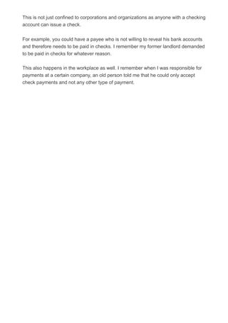 How To Fill Out A Personal Check To Someone | PDF