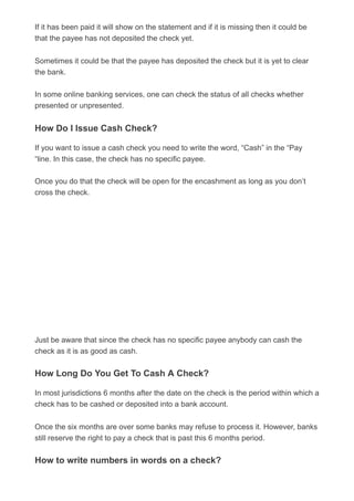 How To Fill Out A Personal Check To Someone | PDF