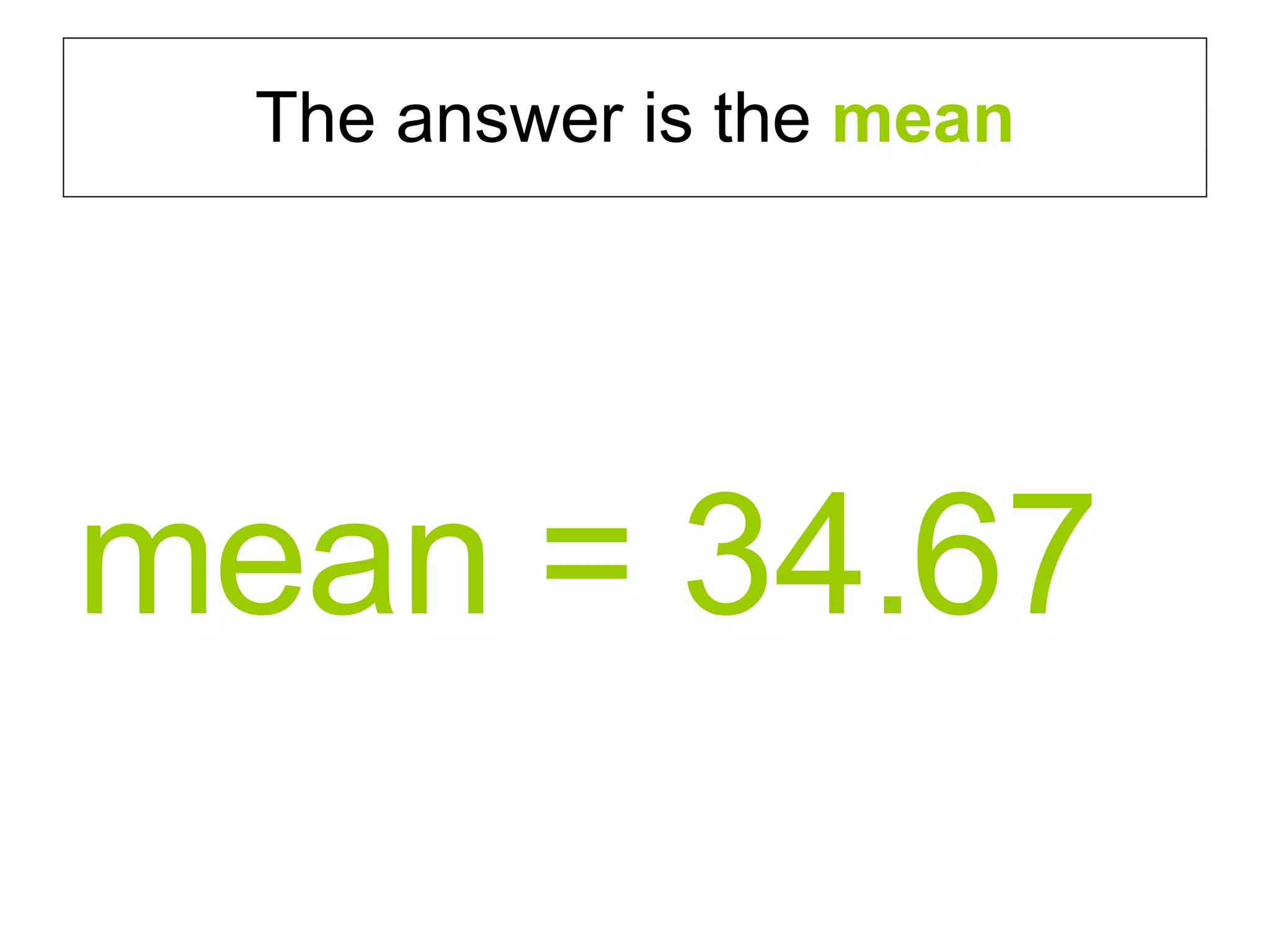 How To Find The Mean | PPT