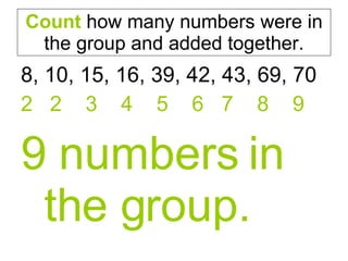 How To Find The Mean | PPT