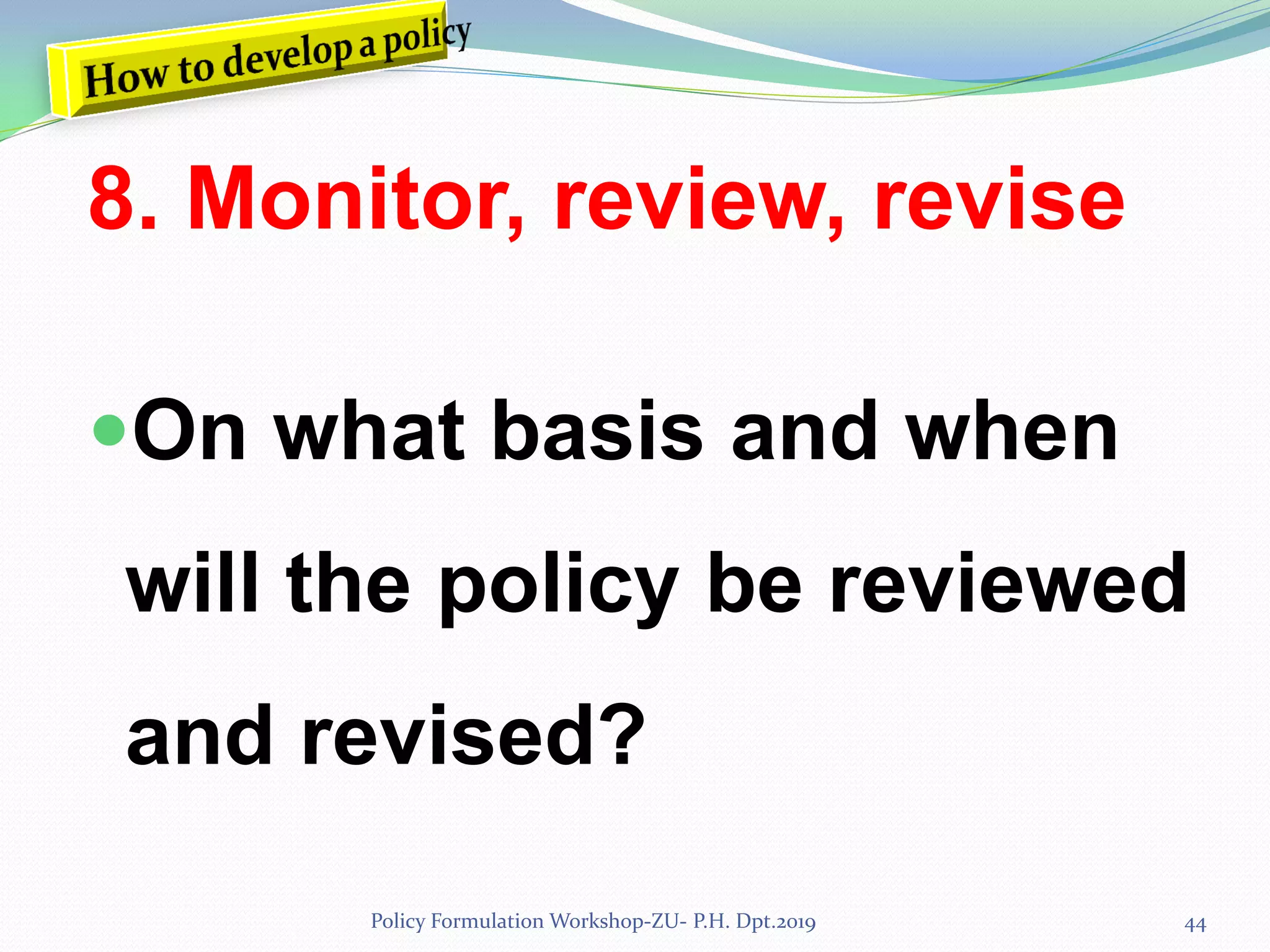 How to-formulate-a-health-policy | PDF