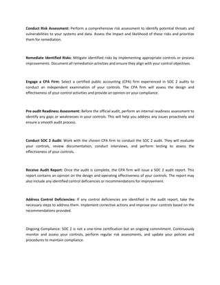 SOC 2 certification: a Comprehensive Guide | PDF