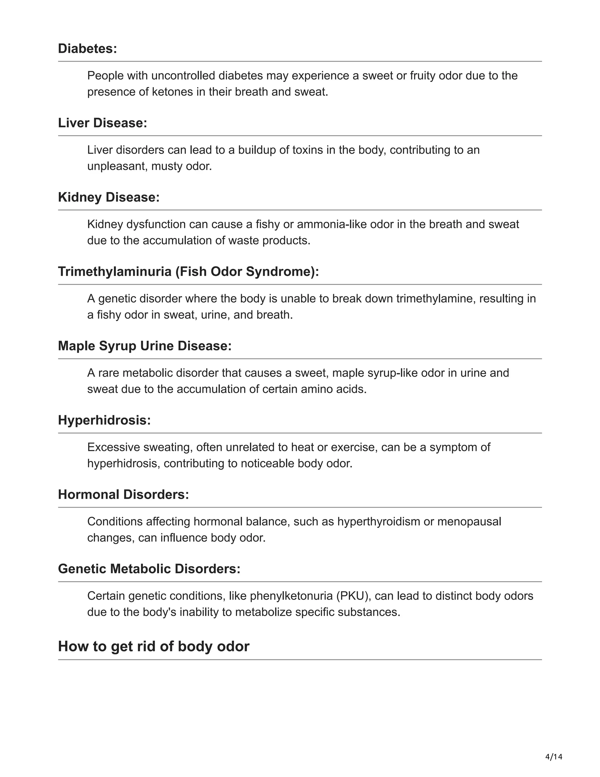 19 Ways to Get Rid of Body Odor Naturally | PDF