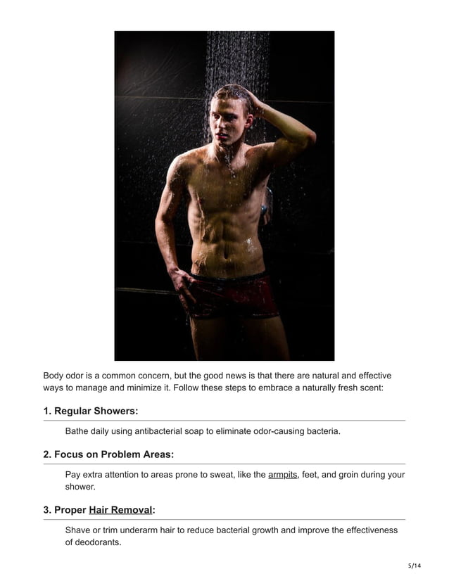 19 Ways to Get Rid of Body Odor Naturally | PDF