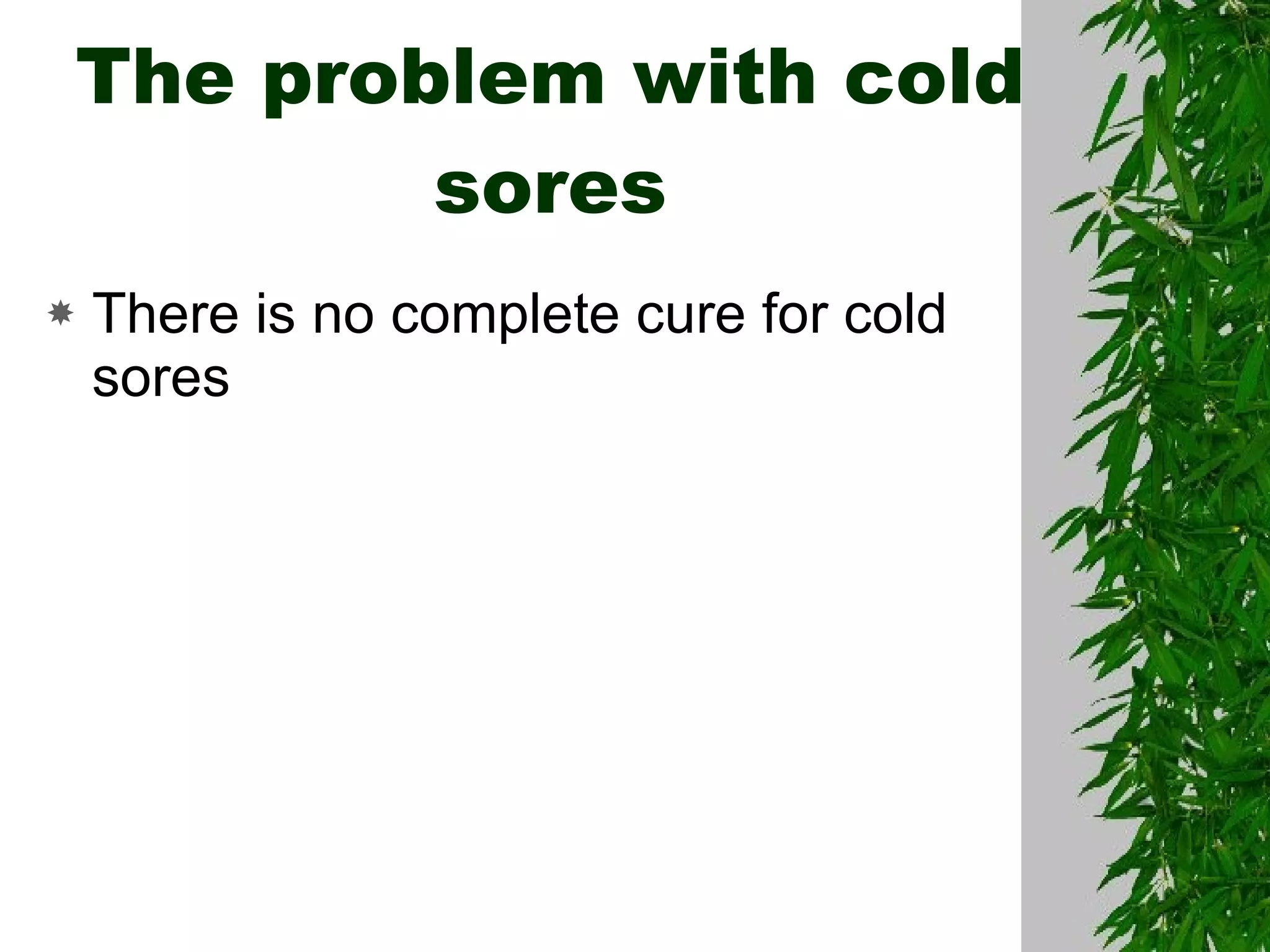 How To Get Rid Of Cold Sores Ppt
