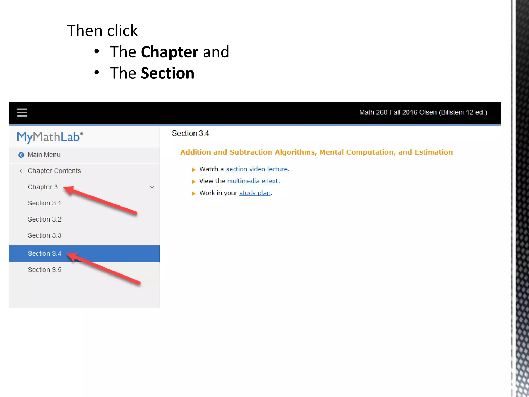 How to Get to the eText to Do Written Homework | PPTX