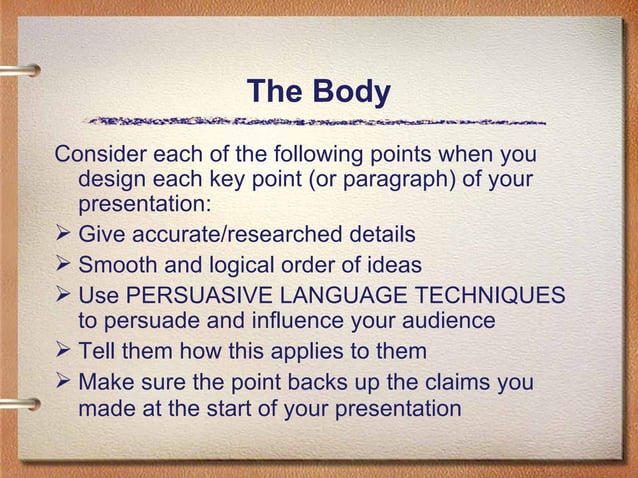 how to give persuasive oral presentation