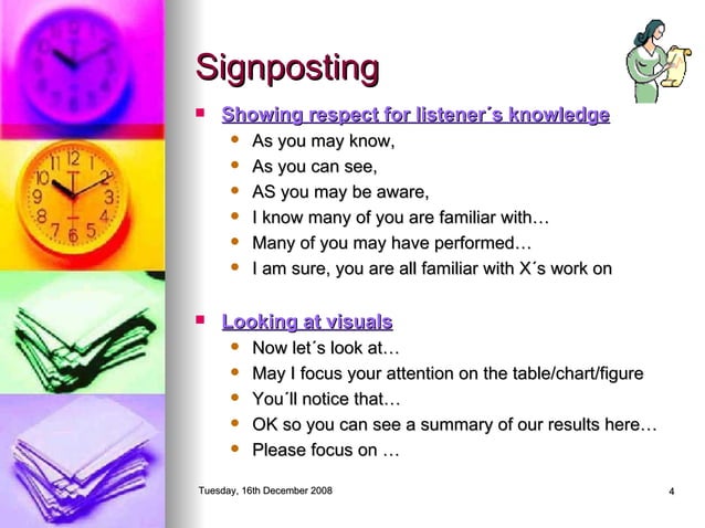 How To Give Presentations Presentation Signposting | PPT | Educational ...