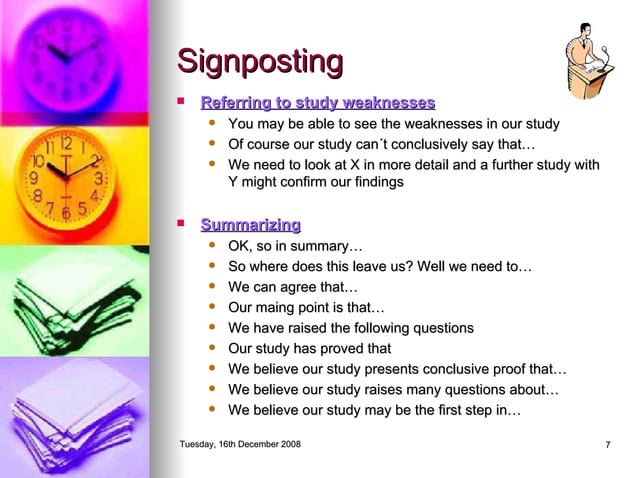 How To Give Presentations Presentation Signposting | PPT | Educational ...