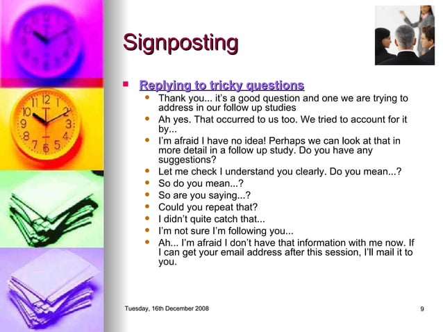 How To Give Presentations Presentation Signposting | PPT | Educational ...