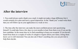 Interview etiquette | PPTX