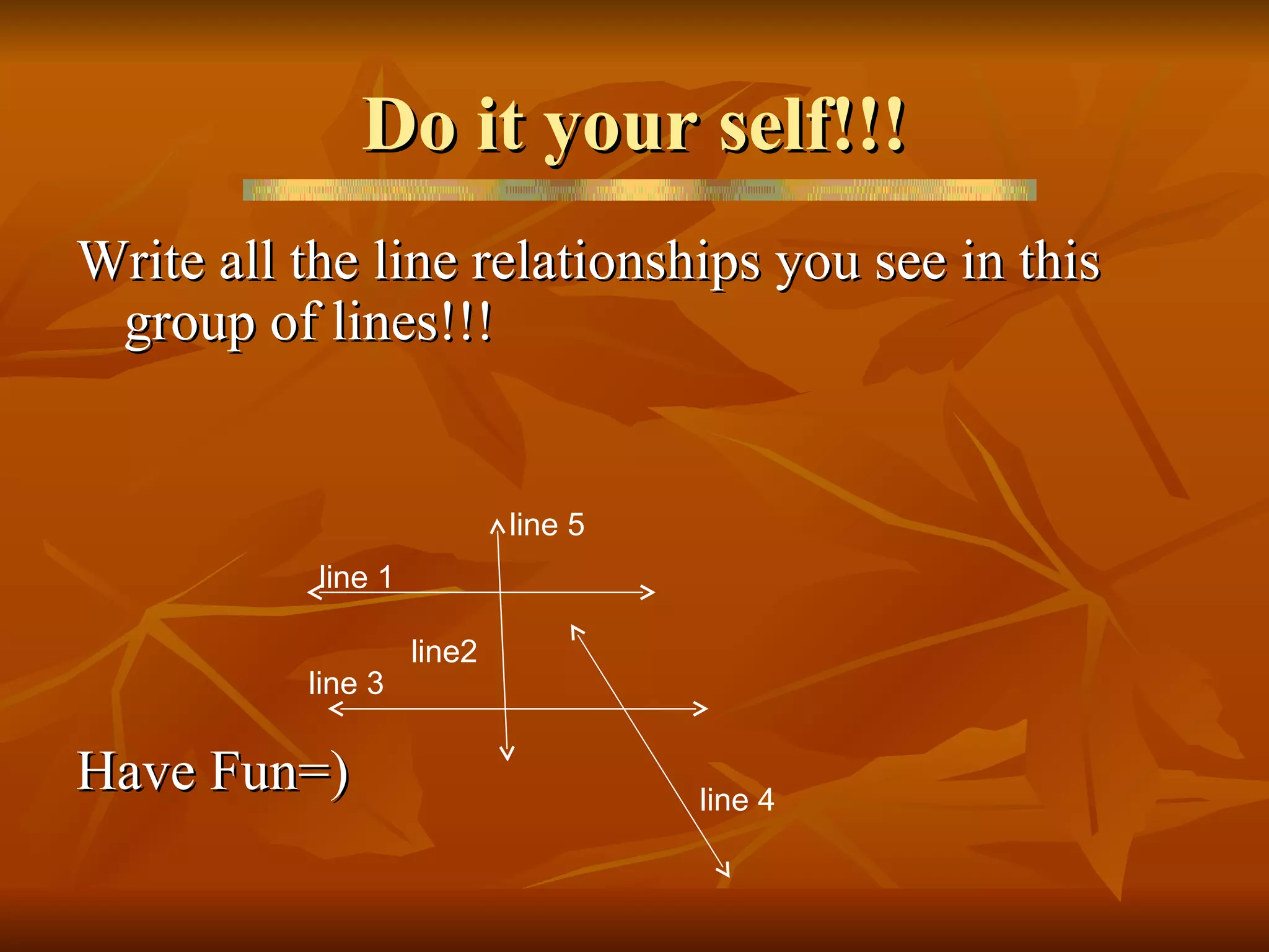 How To Identify Line Relationships!!! | PPT