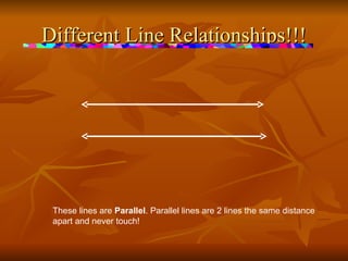 How To Identify Line Relationships!!! | PPT
