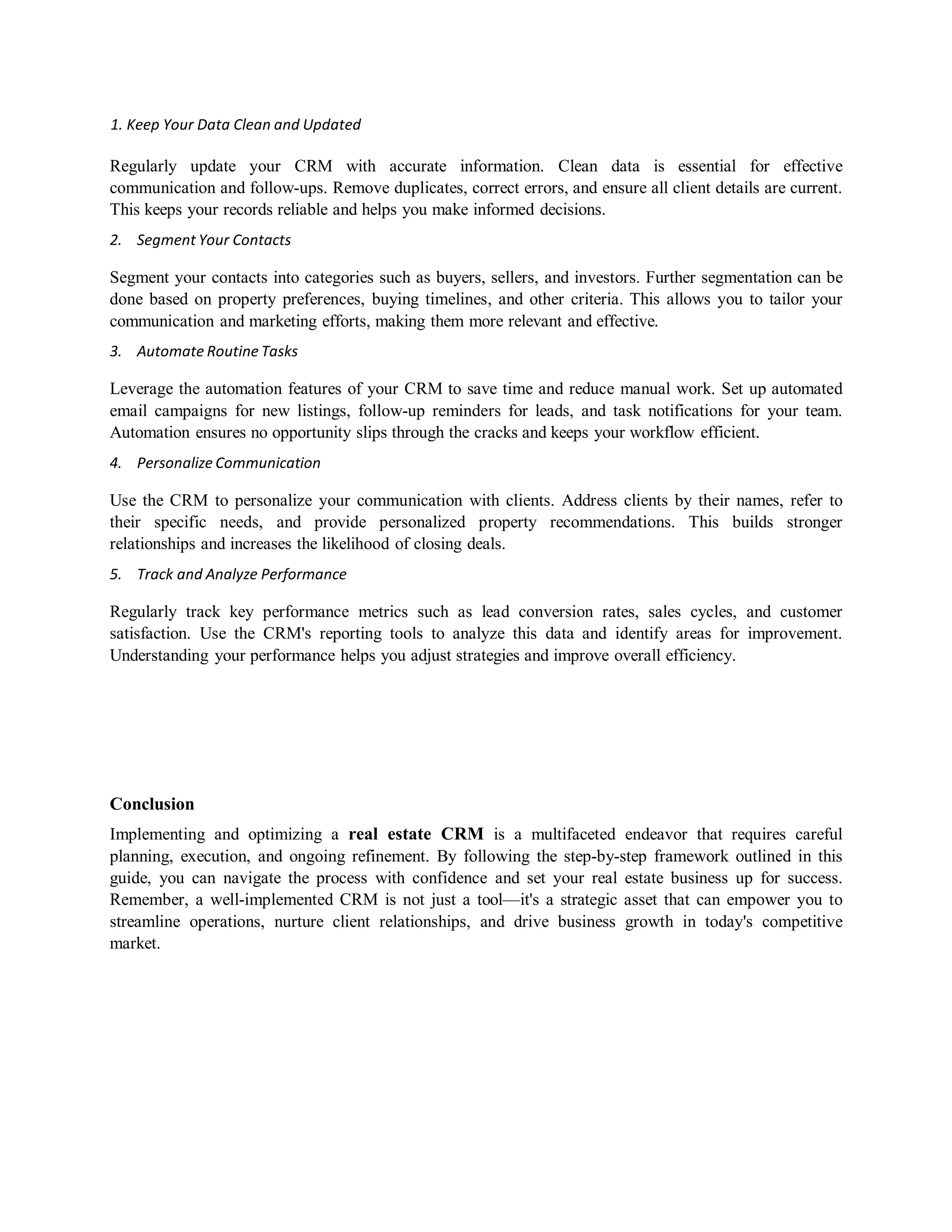 How to Implement a Real Estate CRM Software | PDF