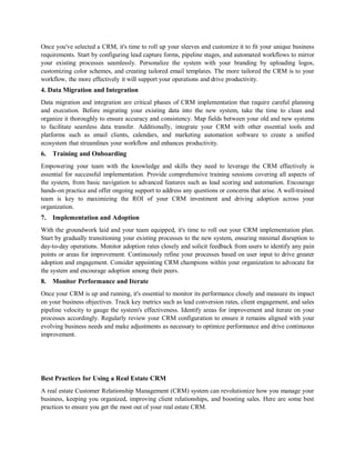 How to Implement a Real Estate CRM Software | PDF