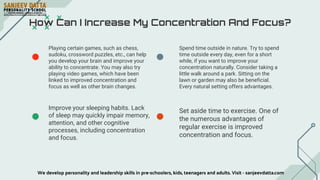 How to Improve Focus and Concentration? | PPTX