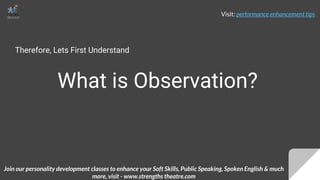 How to Improve Observation Skills | PPTX