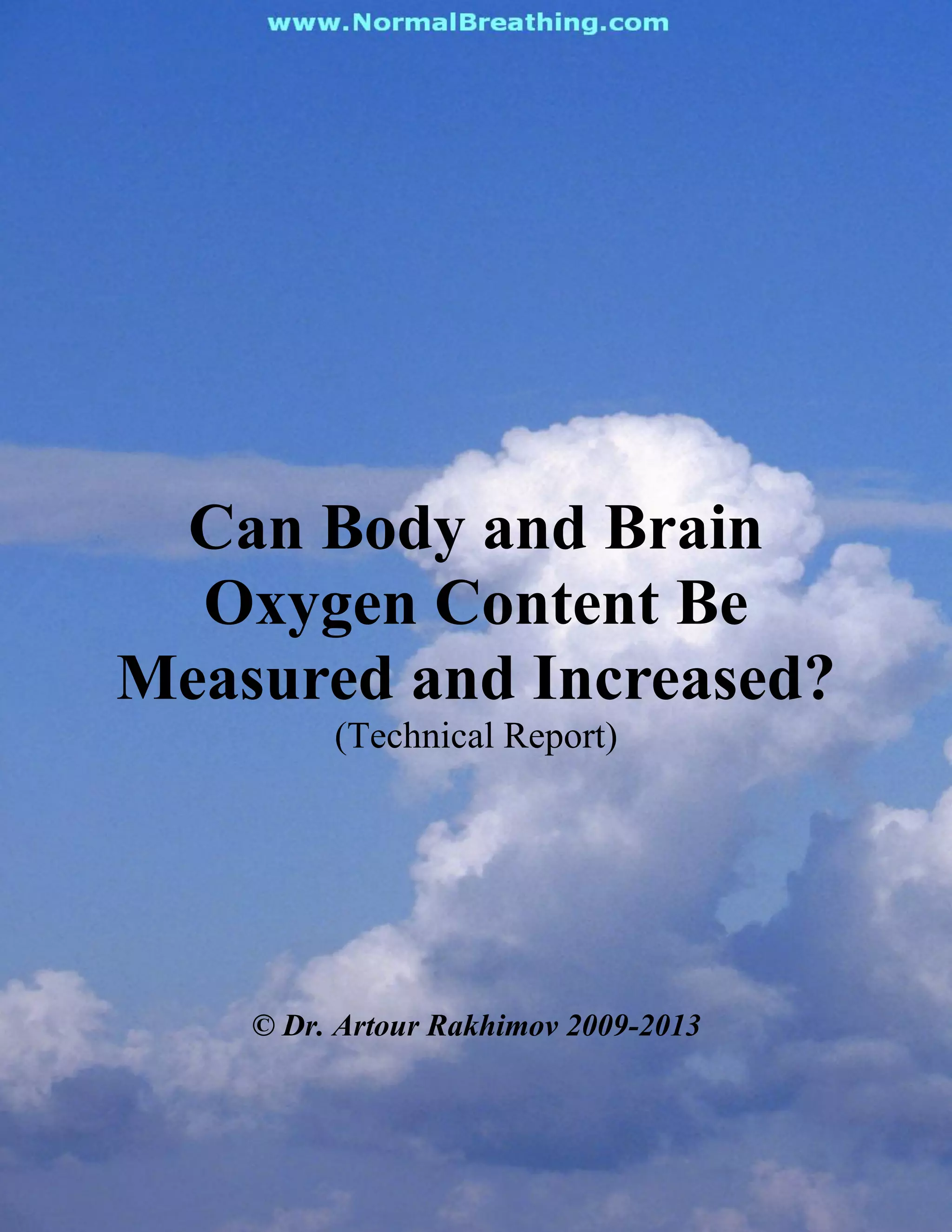How to Increase Brain and Body Oxygenation | PDF