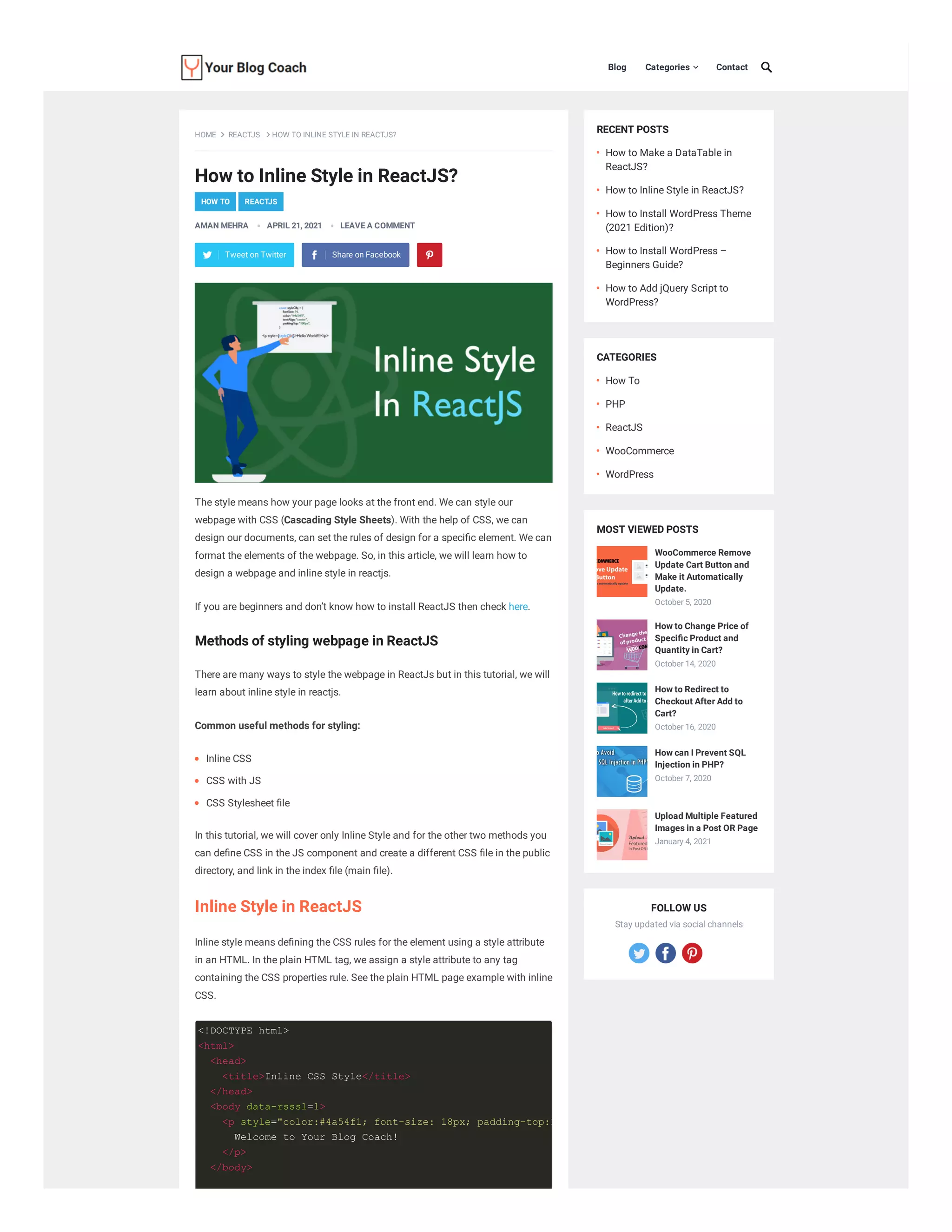 How to-inline-style-in-reactjs- | PDF