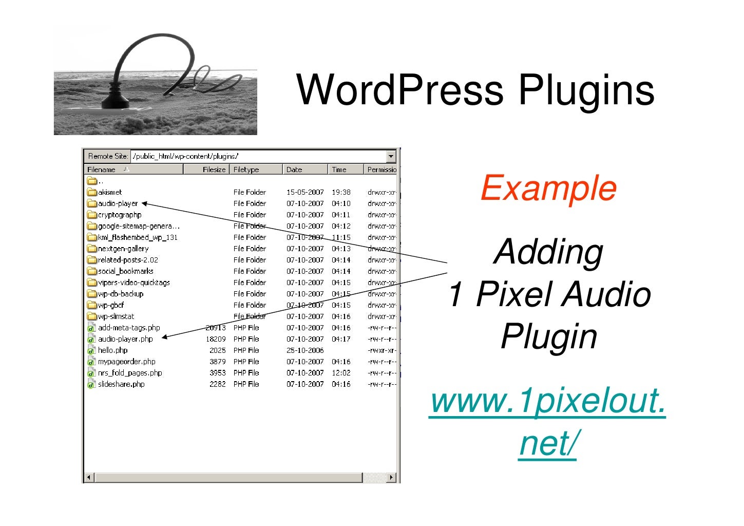 Wordpress Plugins Example Adding 1