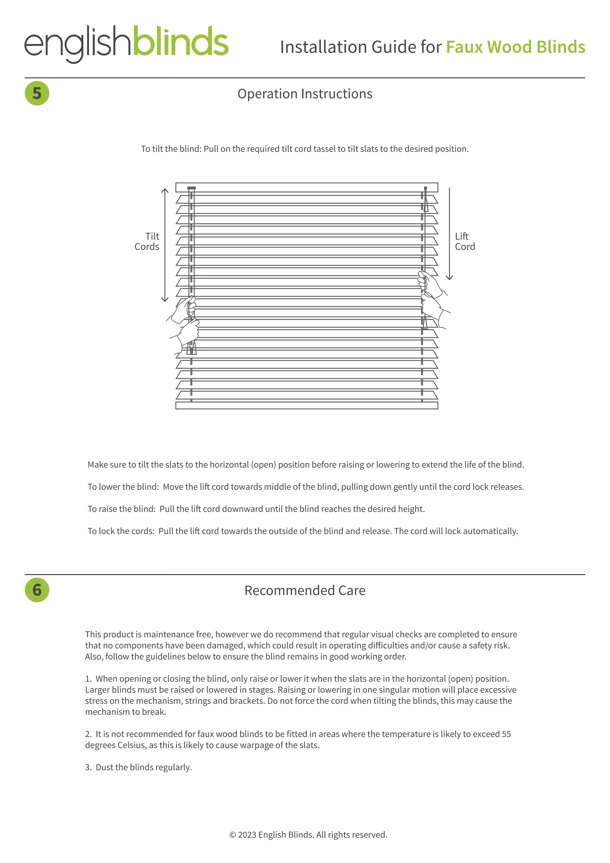 How to Fit Faux Wood Blinds | PDF
