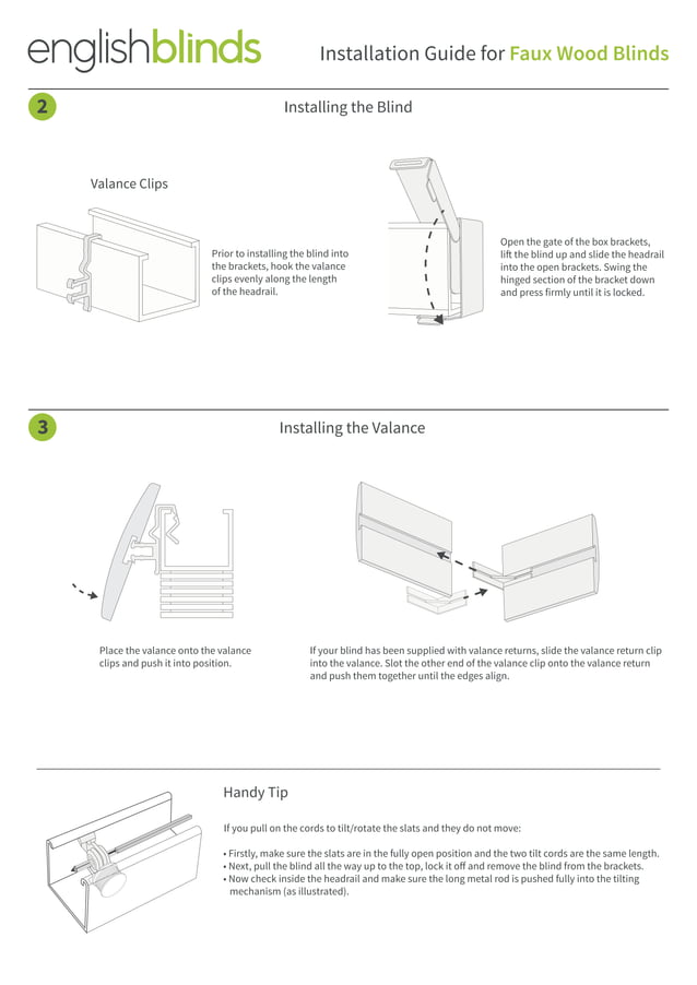 How to Fit Faux Wood Blinds | PDF