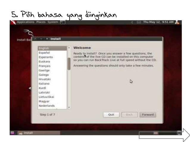 How to Install Linux BackTrack 5 | PPT