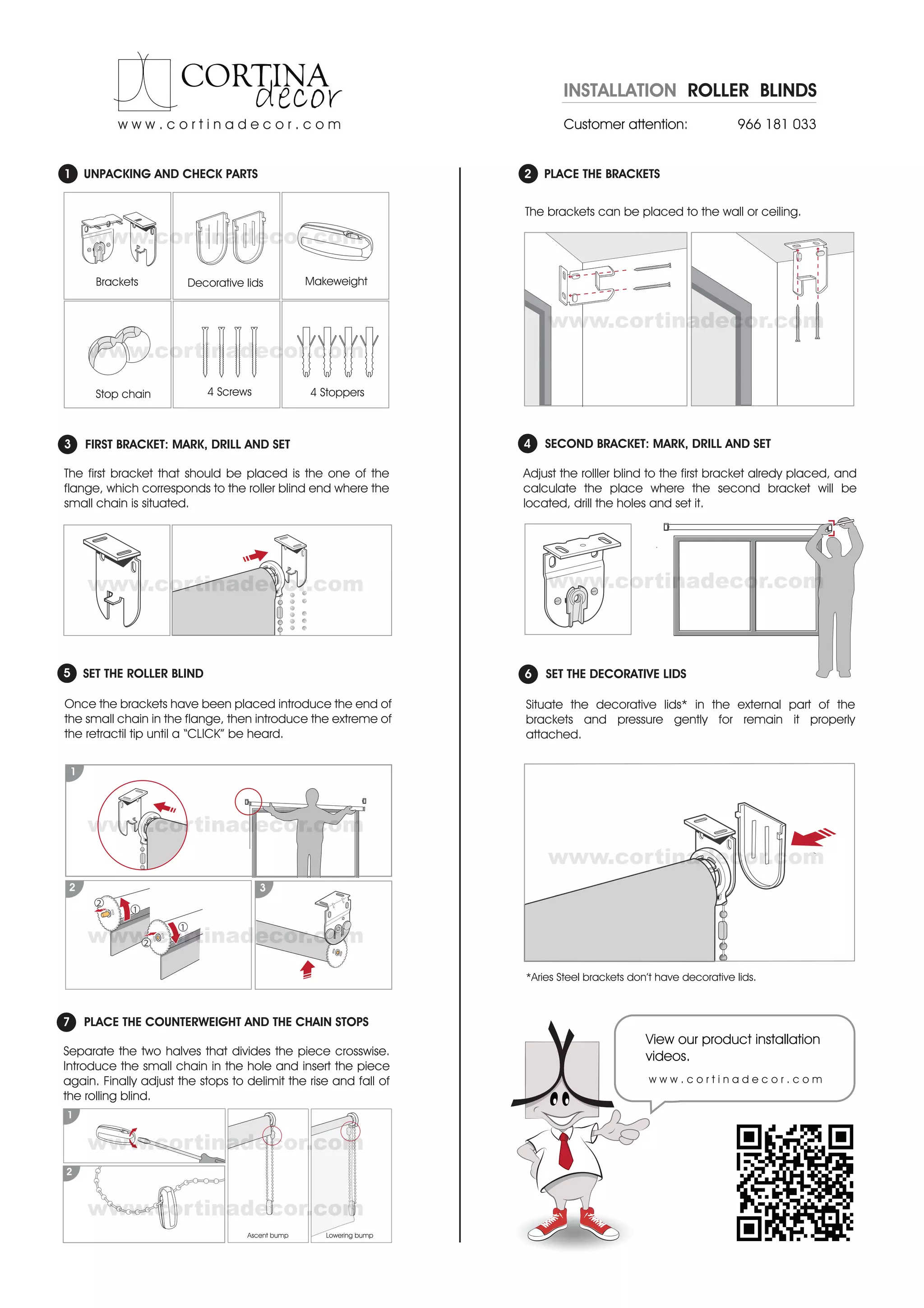 How to install roller blinds | PDF