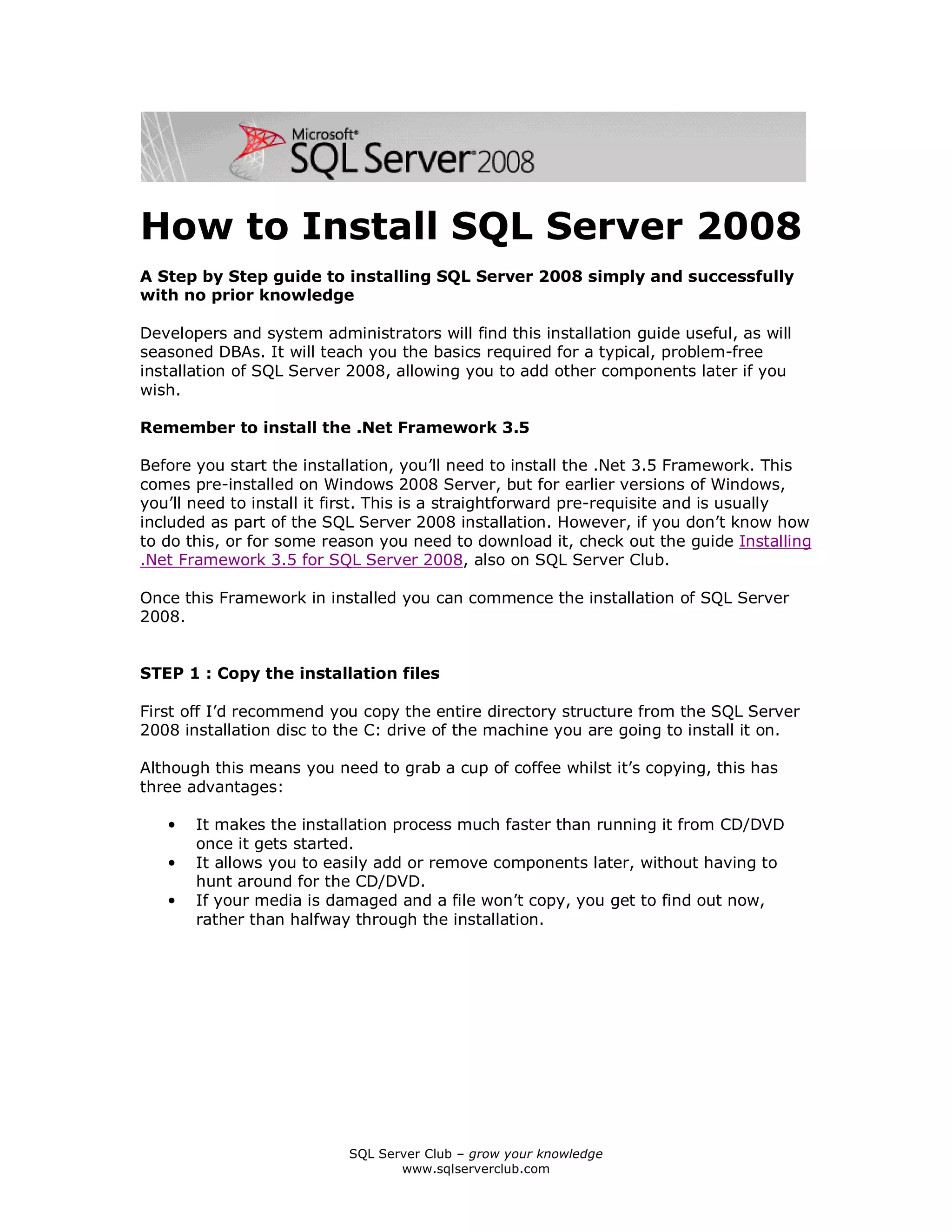 How to-install-sql-server-2008 | PDF | Databases | Computer Software and Applications