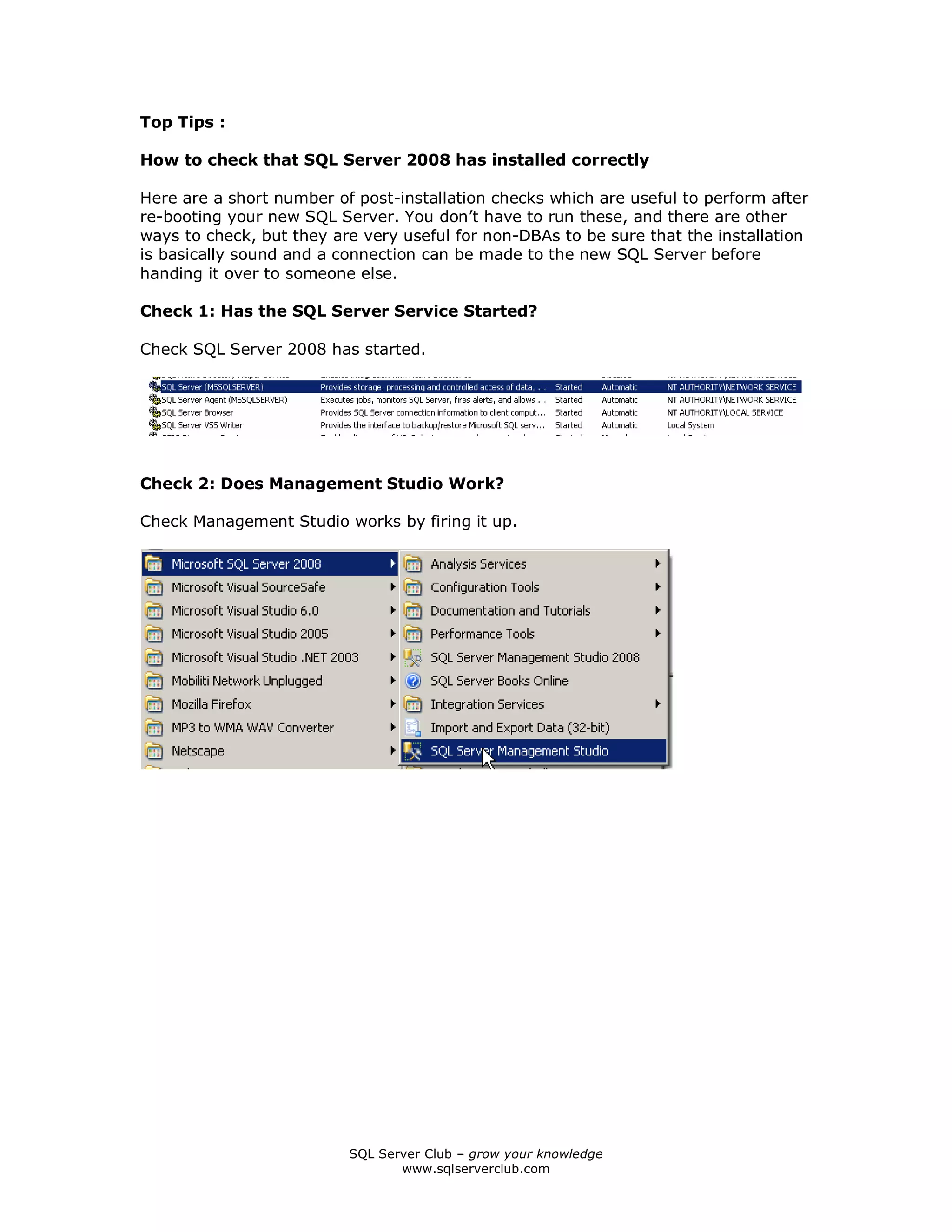 How to-install-sql-server-2008 | PDF | Databases | Computer Software ...
