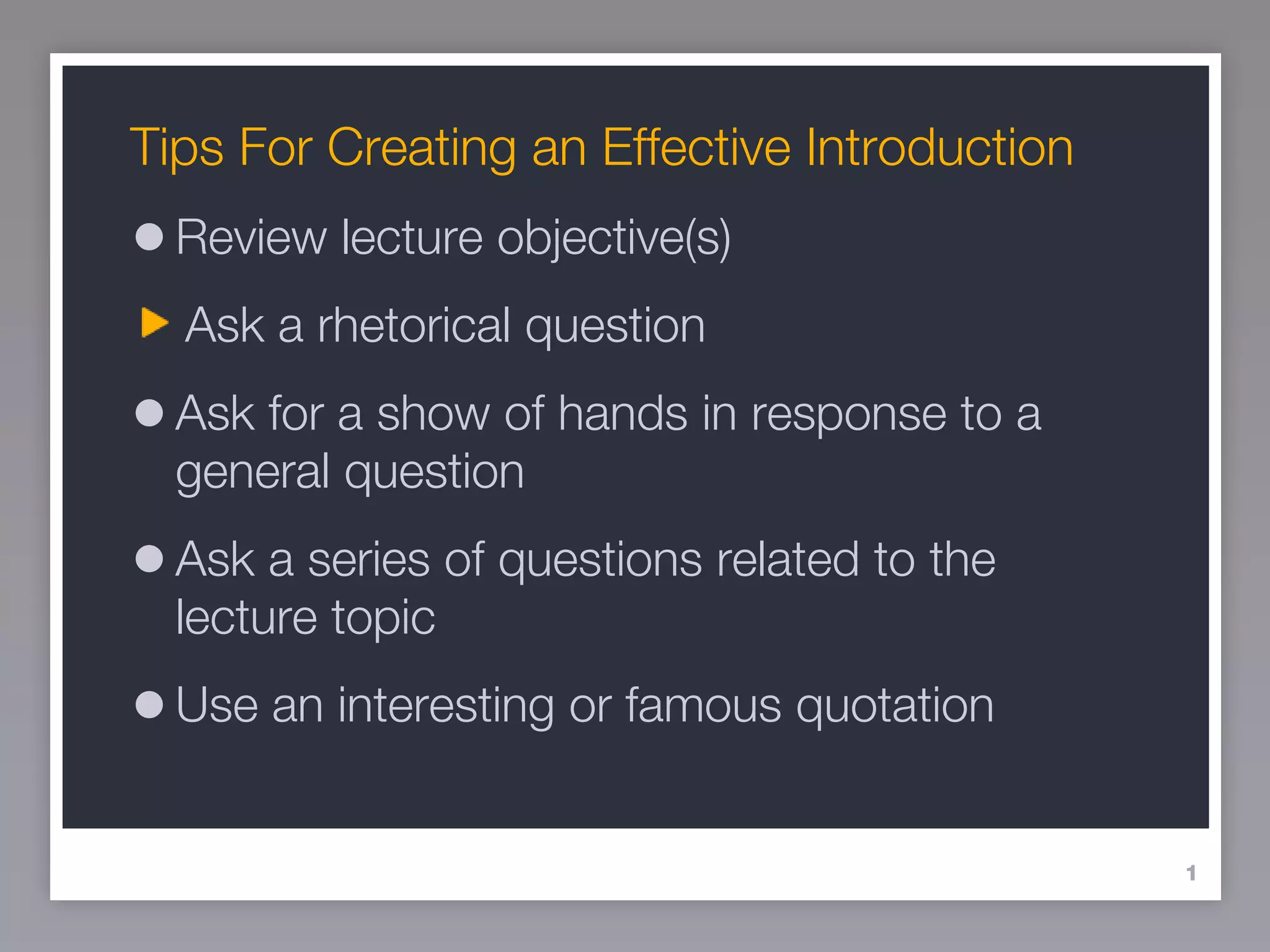 How To Lecture | PPT