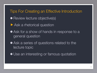 How To Lecture | PPT