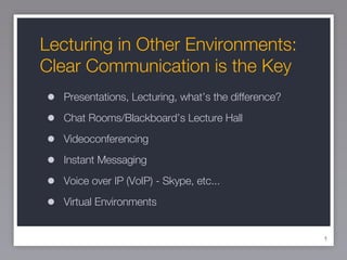 How To Lecture | PPT
