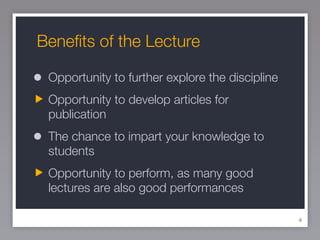 How To Lecture | PPT