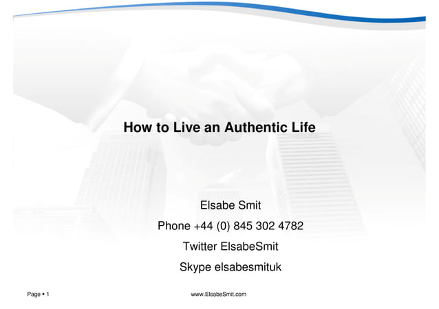 How To Live An Authentic Life | PDF