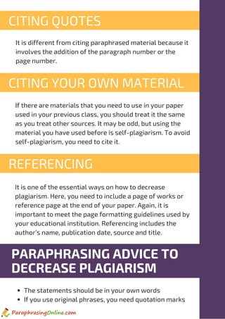 How To Lower Plagiarism on Turnitin By Paraphrasing | PDF