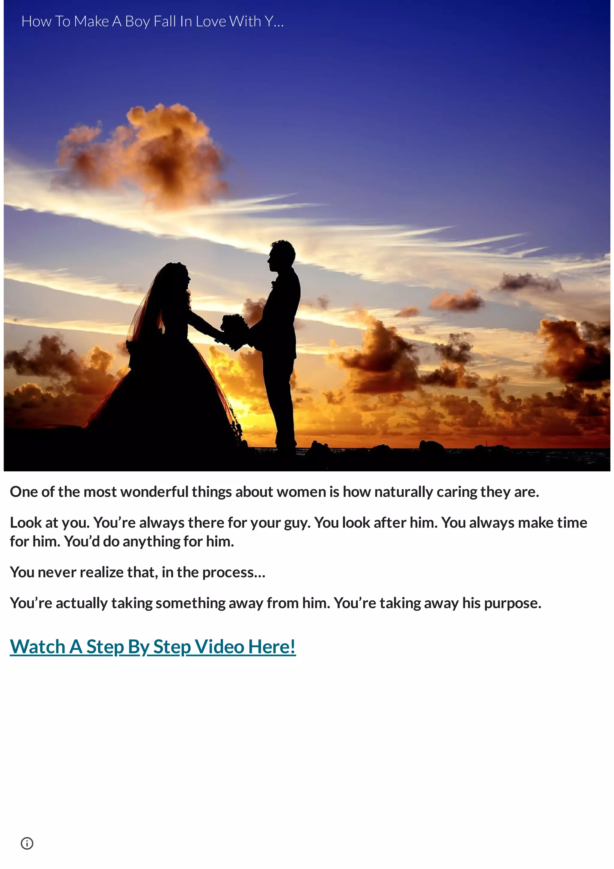 HOW TO MAKE A BOY FALL IN LOVE WITH YOU! | PDF
