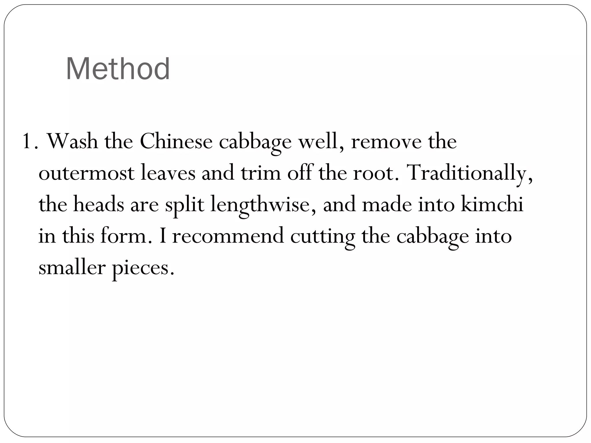 How To Make A Kimchi | PPT